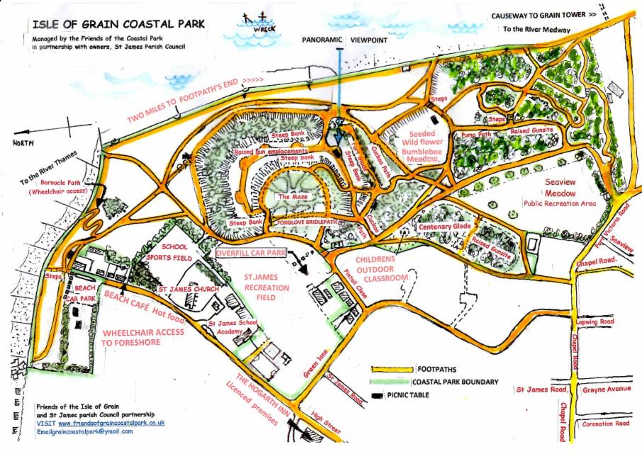 Map of Grain Coastal Park - Friends of Grain Coastal Park